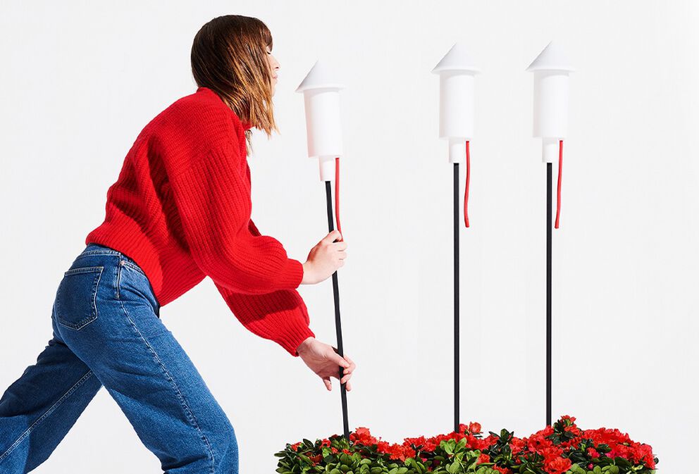 Prêt a Racket: three cool rockets as solar floor lamps | Fatboy