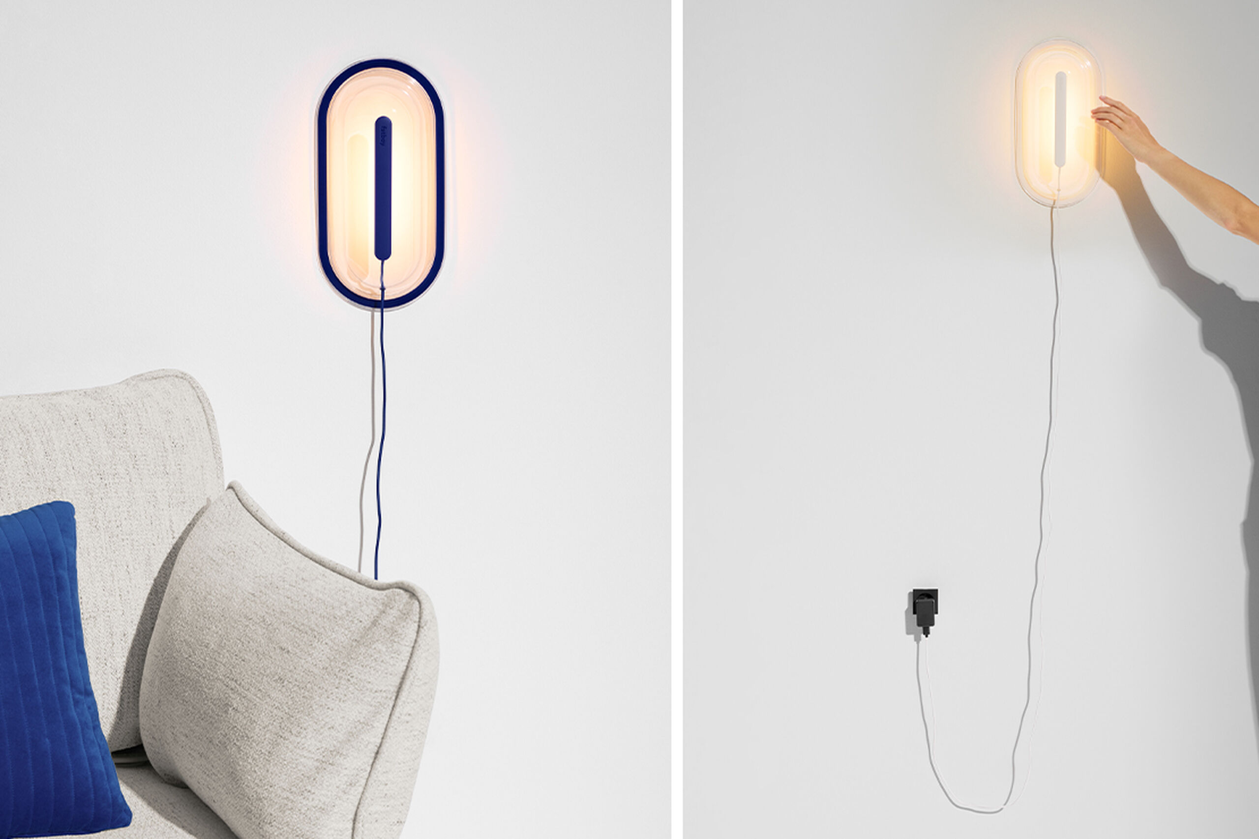 Led’s Strip: transparent wall lamp with cord | Fatboy