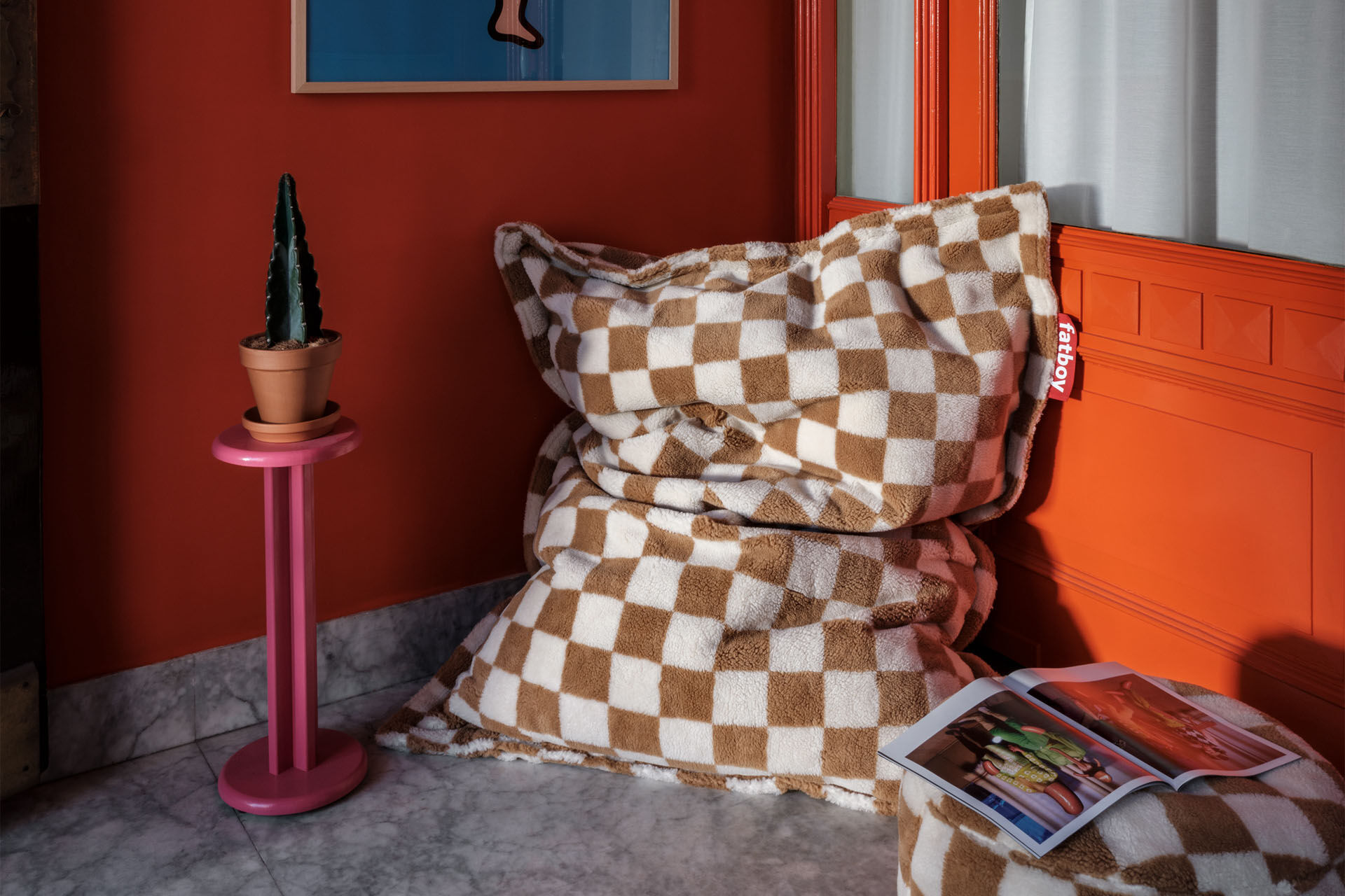 Original Slim Teddy: knuffelbare pluche zitzak | Fatboy