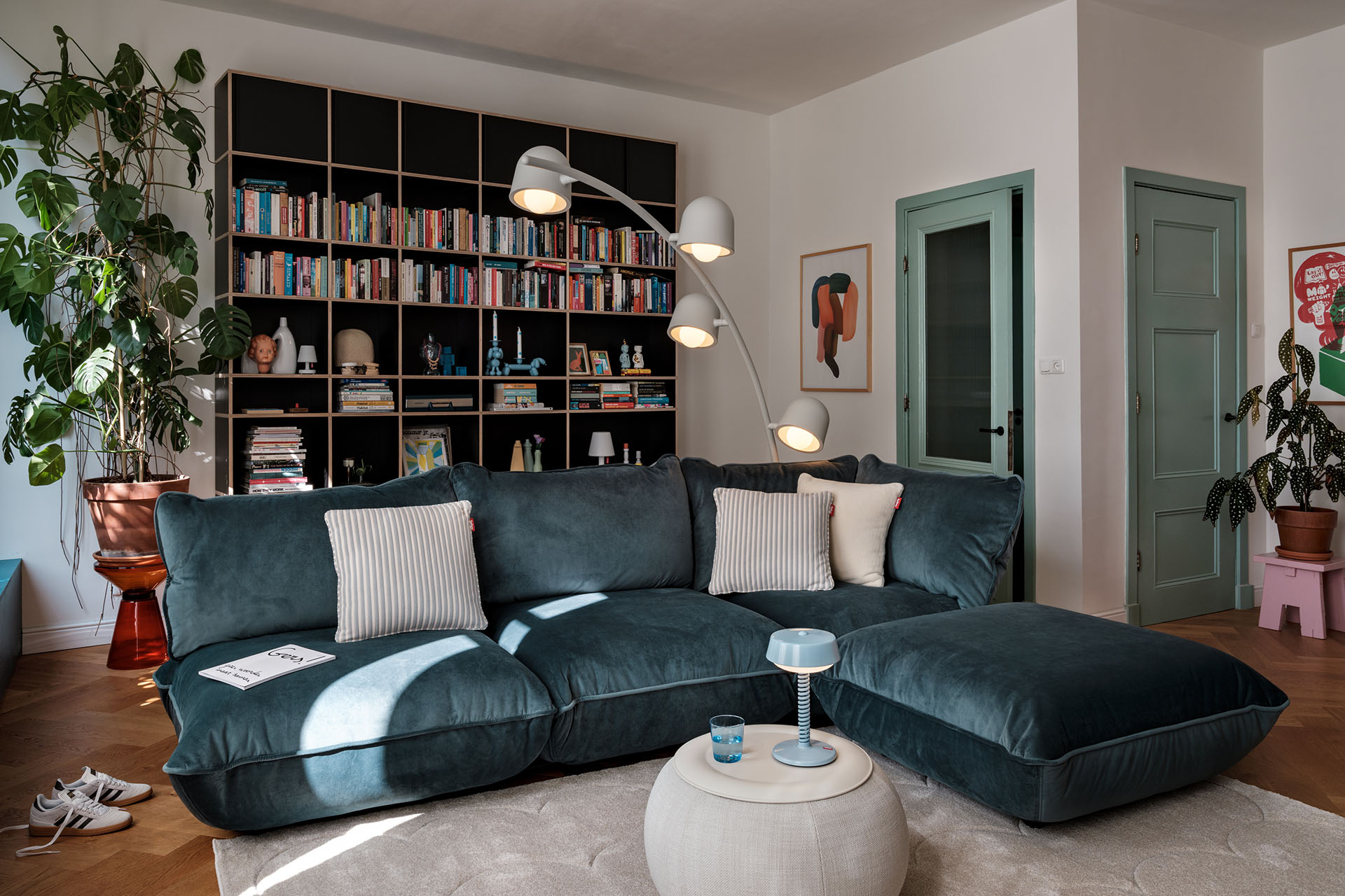 Point Terry: Gestreifter Frottee-Pouf. | Fatboy