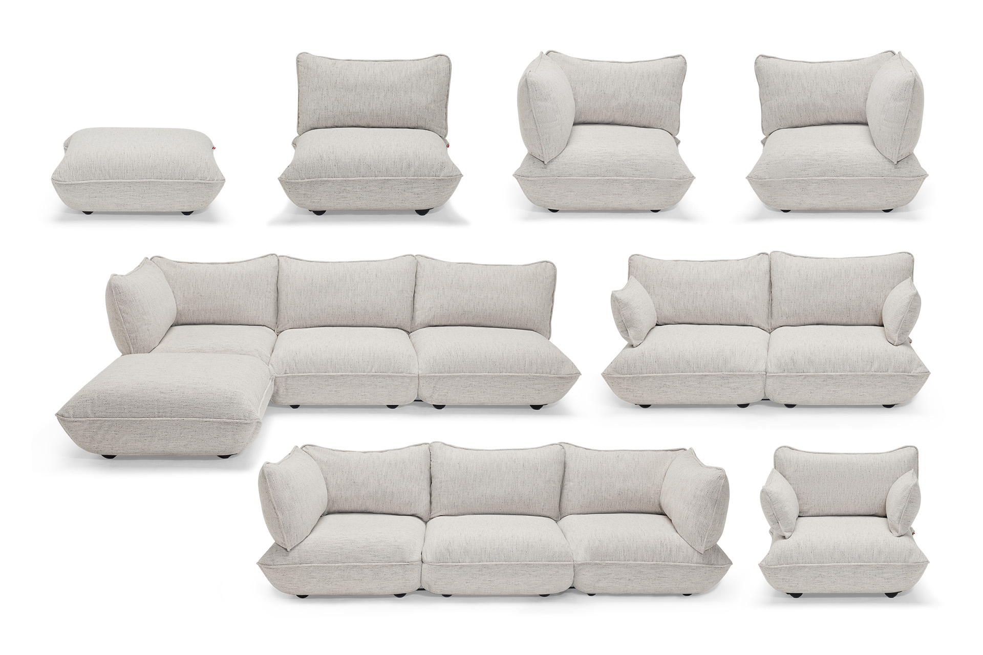 Sumo Sofa Medium Mingle: bouclé three-seater sofa. | Fatboy
