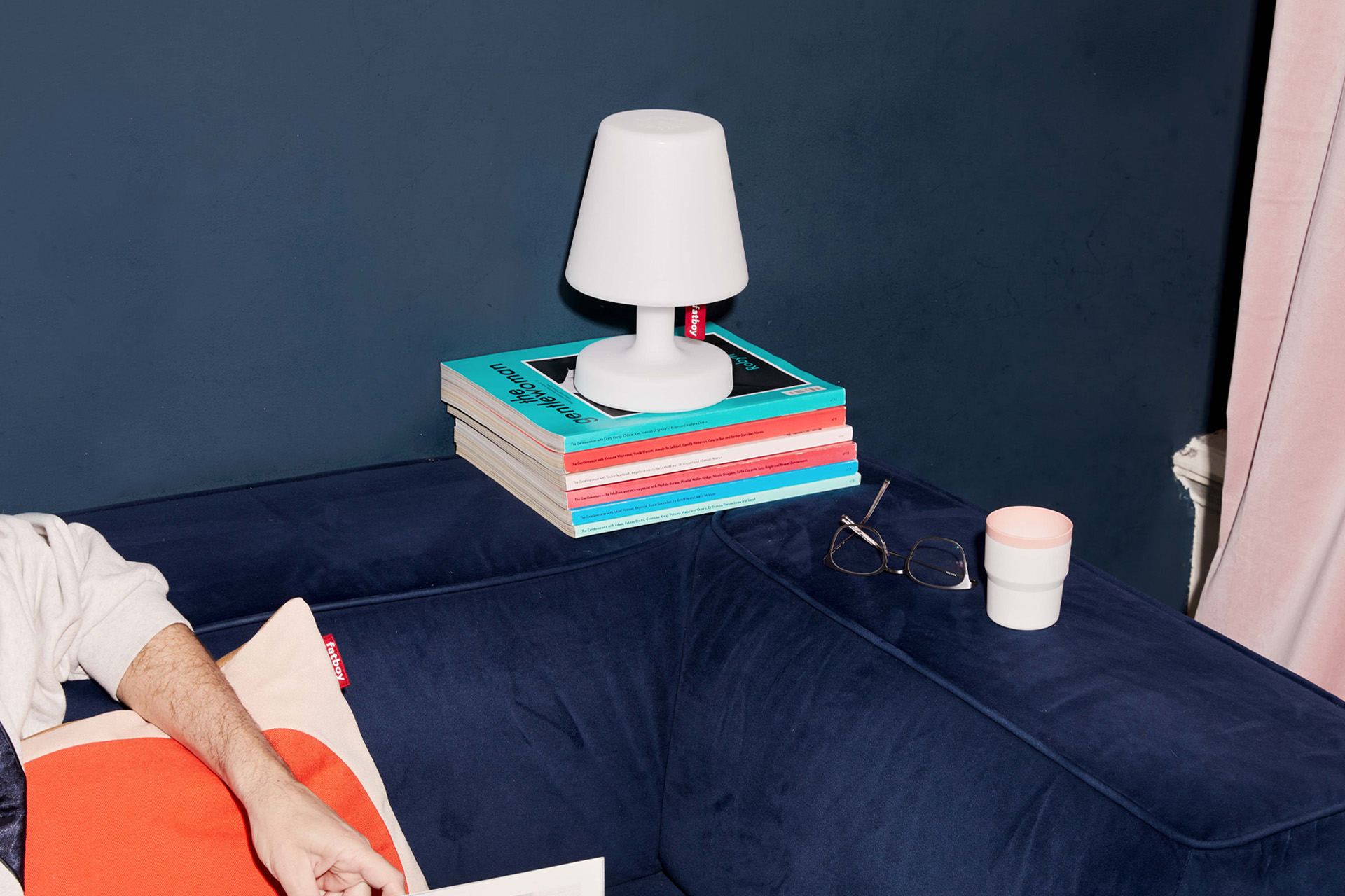 Edison the Petit: white table lamp for indoor & outdoor use | Fatboy